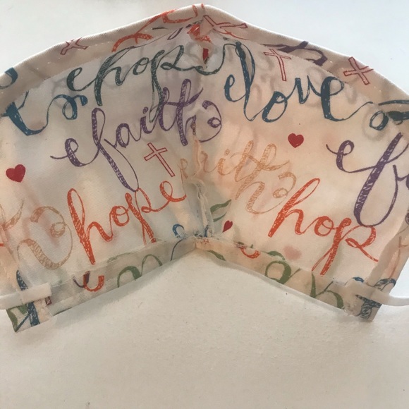 AtticFabricsCo | Accessories | Adjustable Faith Hope Love Face Mask ...